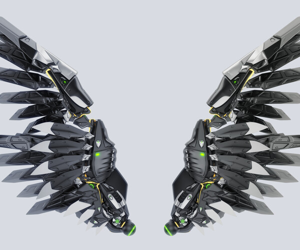 ArtStation - Sci-fi mecha wings image set vol. II | Resources