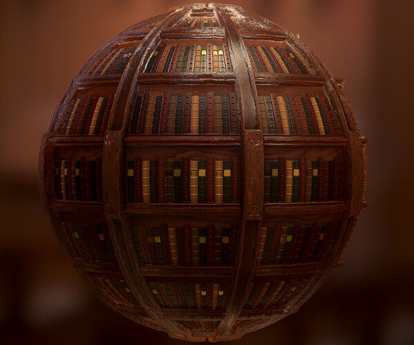 ArtStation - Bookshelf Material - Substance Designer | Game Assets