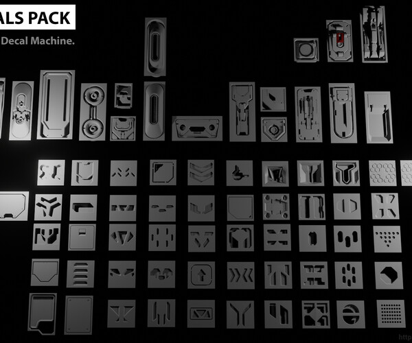 ArtStation - Sci-Fi Decals Pack | Game Assets