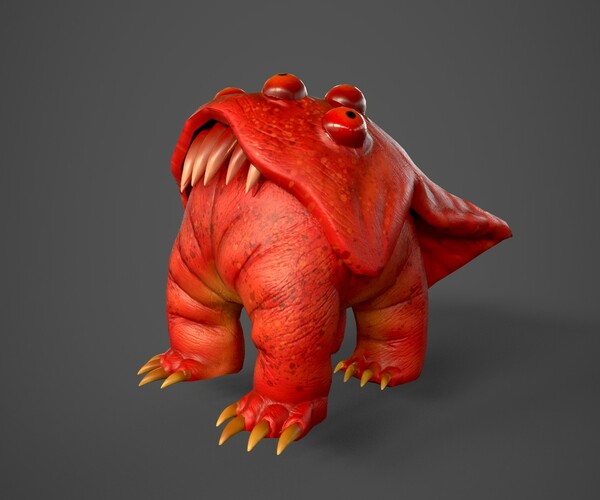 ArtStation - Game Ready Cute Monster | Game Assets