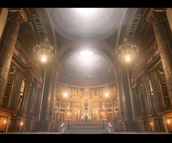 ArtStation - Church/ Cathedral Interior Environment | Game Assets