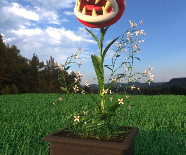 ArtStation - Piranha Plant Rigged + Project Files (C4D & Blender ...