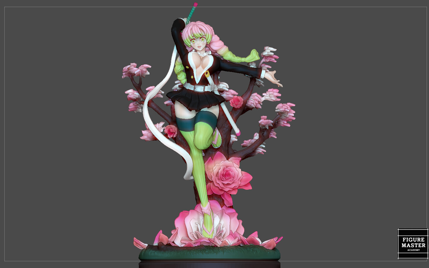 ArtStation - KANROJI Mitsuri KIMETSU NO YAIBA ANIME GIRL CHARACTER 3D ...