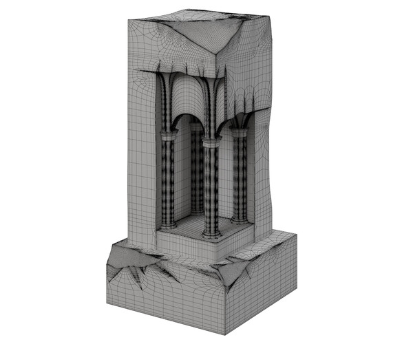 ArtStation - Architectural sculpture concrete 3d model | Resources
