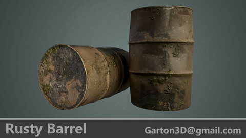 ArtStation - Rusty Barrel | Game Assets