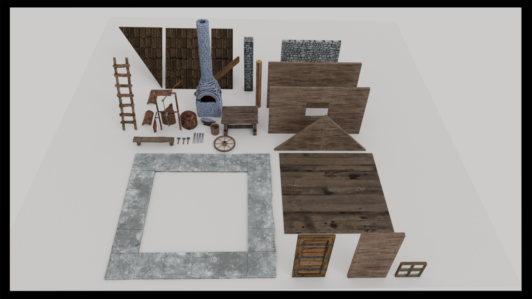 ArtStation - Smithy building - modular objects | Game Assets