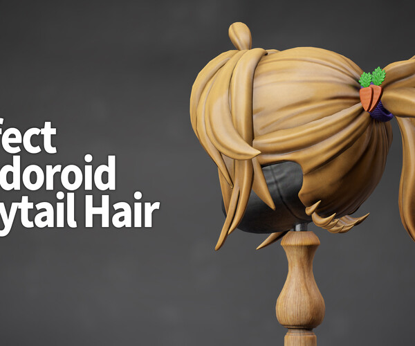 ArtStation - Ponytail Hair for Nendoroid | Game Assets