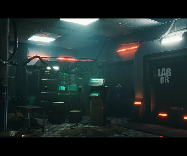 ArtStation - Cyberpunk Interior Bundle (3 products in 1) | Game Assets