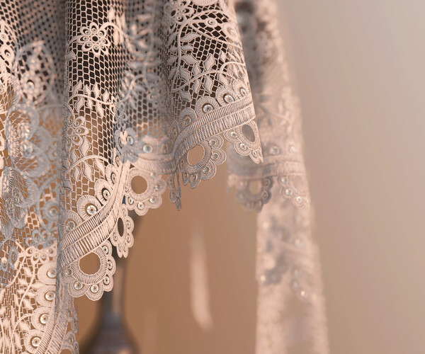 ArtStation - Procedural Lace/Appliqué Material | Game Assets