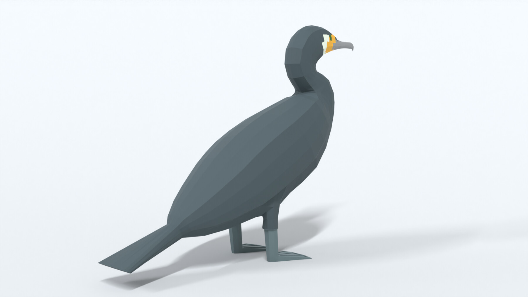 ArtStation - Low Poly Cartoon Great Cormorant | Game Assets