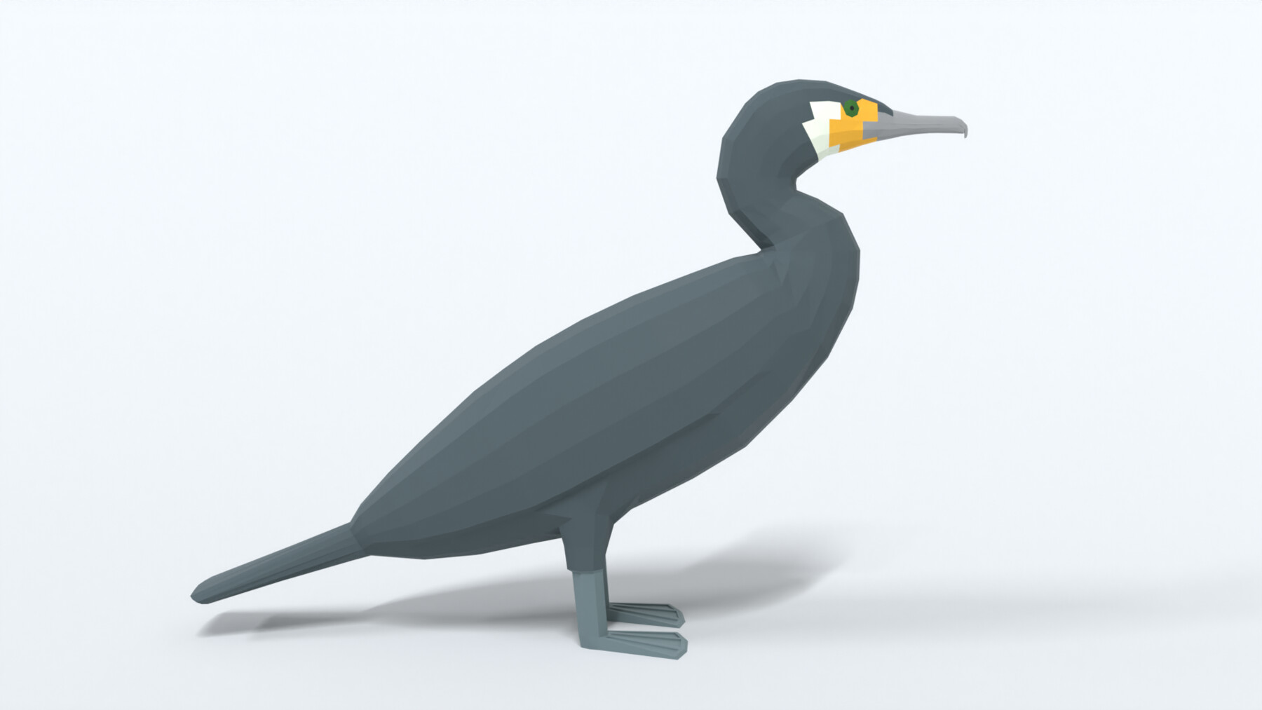 ArtStation - Low Poly Cartoon Great Cormorant | Game Assets