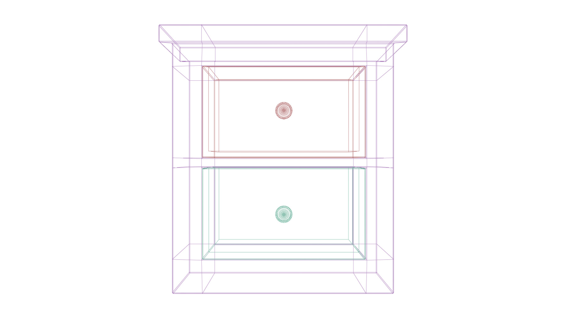 ArtStation - Bedside Drawers Low-poly 3D model | Resources