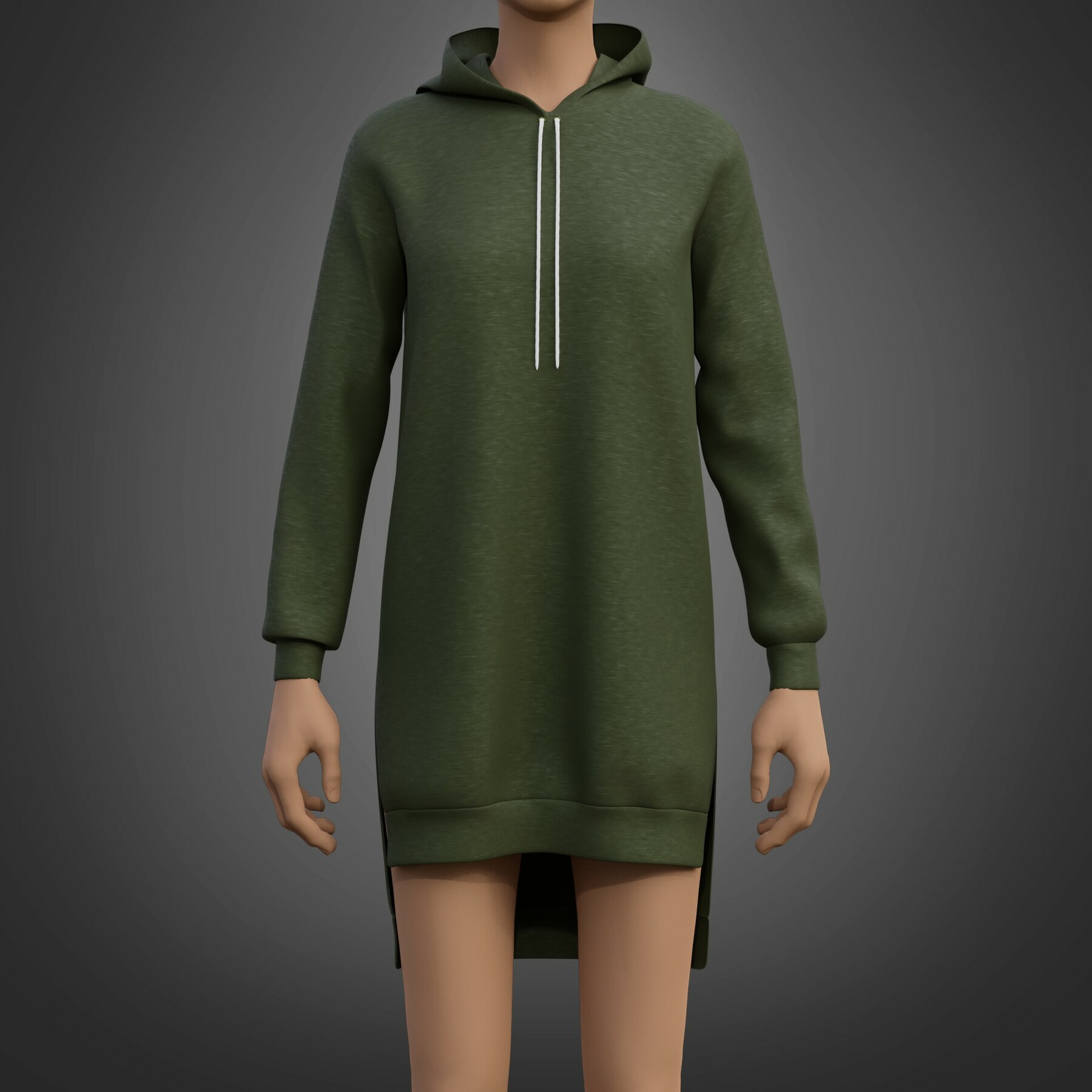 ArtStation - Hood Sweater Dress 3D Model | Resources