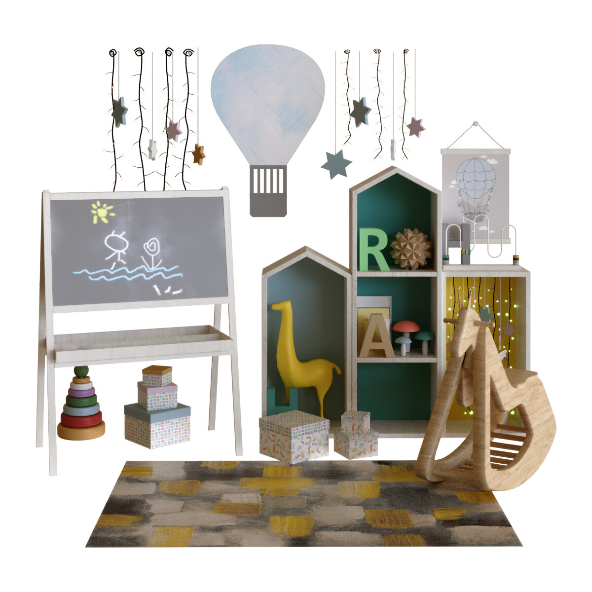 ArtStation - Children decor set 002 | Resources