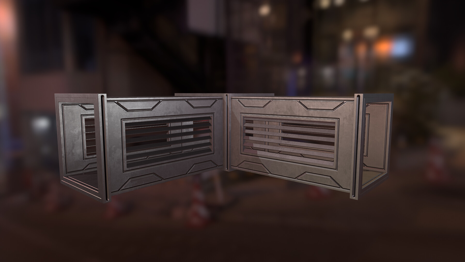 ArtStation - Sci Fi Ventilation Shaft Low-poly 3D model | Game Assets