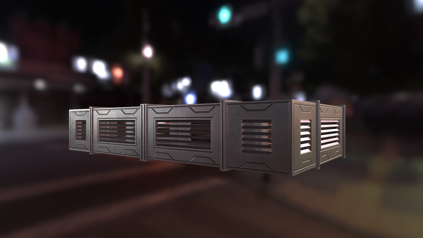 ArtStation - Sci Fi Ventilation Shaft Low-poly 3D model | Game Assets