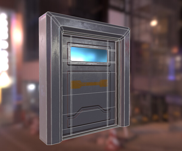 ArtStation - Sci Fi Door Low-poly 3D model | Game Assets