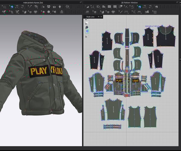 ArtStation - Male Jaket. MD, CLO 3D Project .ZPrj with standart avatar ...