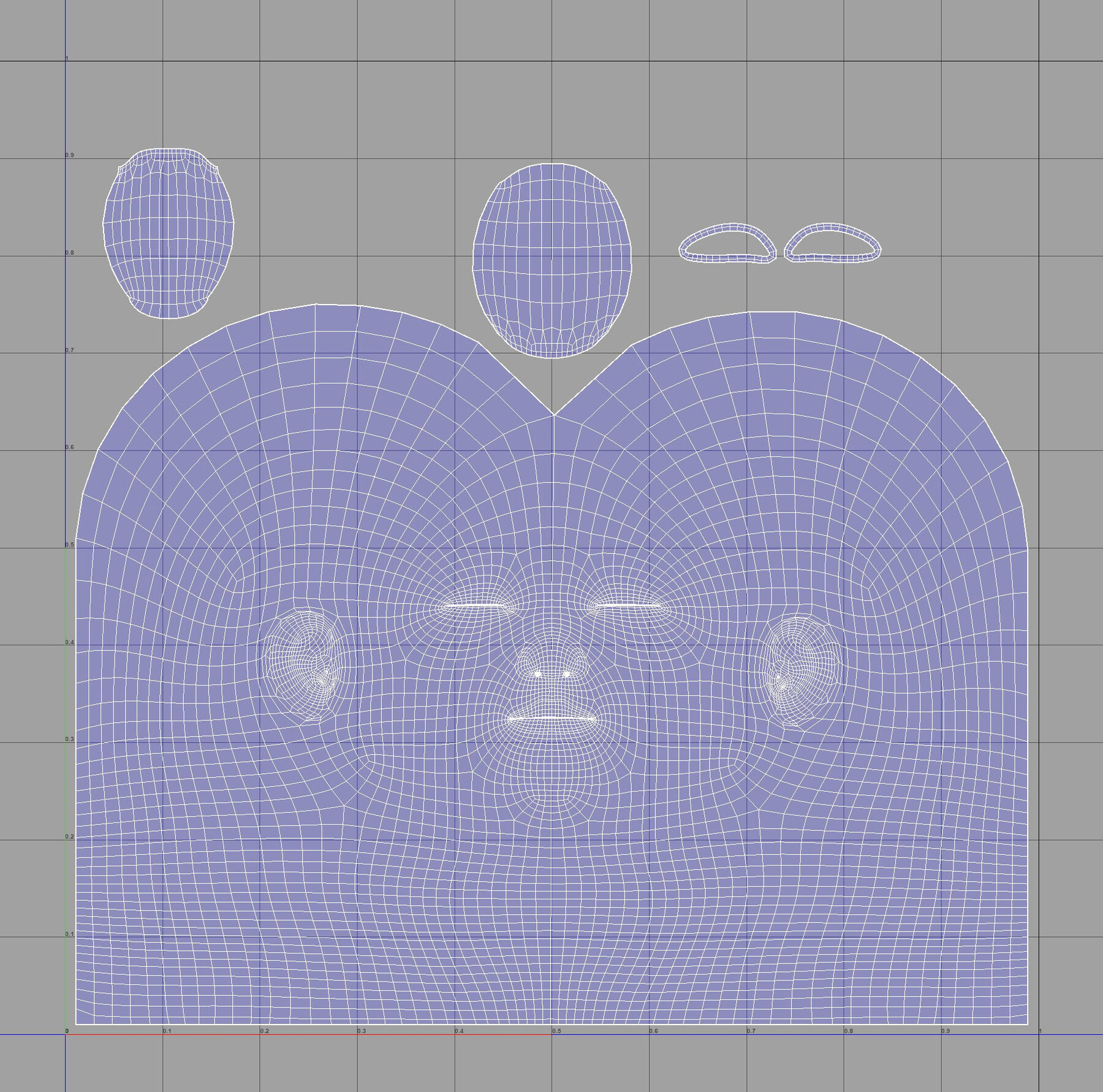 ArtStation - Head base mesh Face topology and UV map | Game Assets