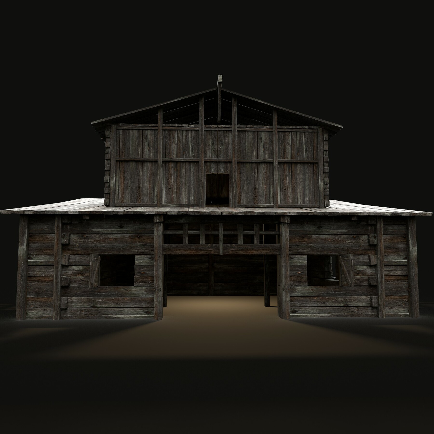 ArtStation - GRANARY WAREHOUSE MEDIEVAL BARN STORAGE STORE VILLAGE ...