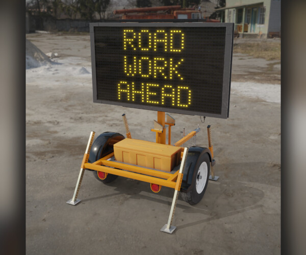 ArtStation - Traffic Message Signboard | Resources