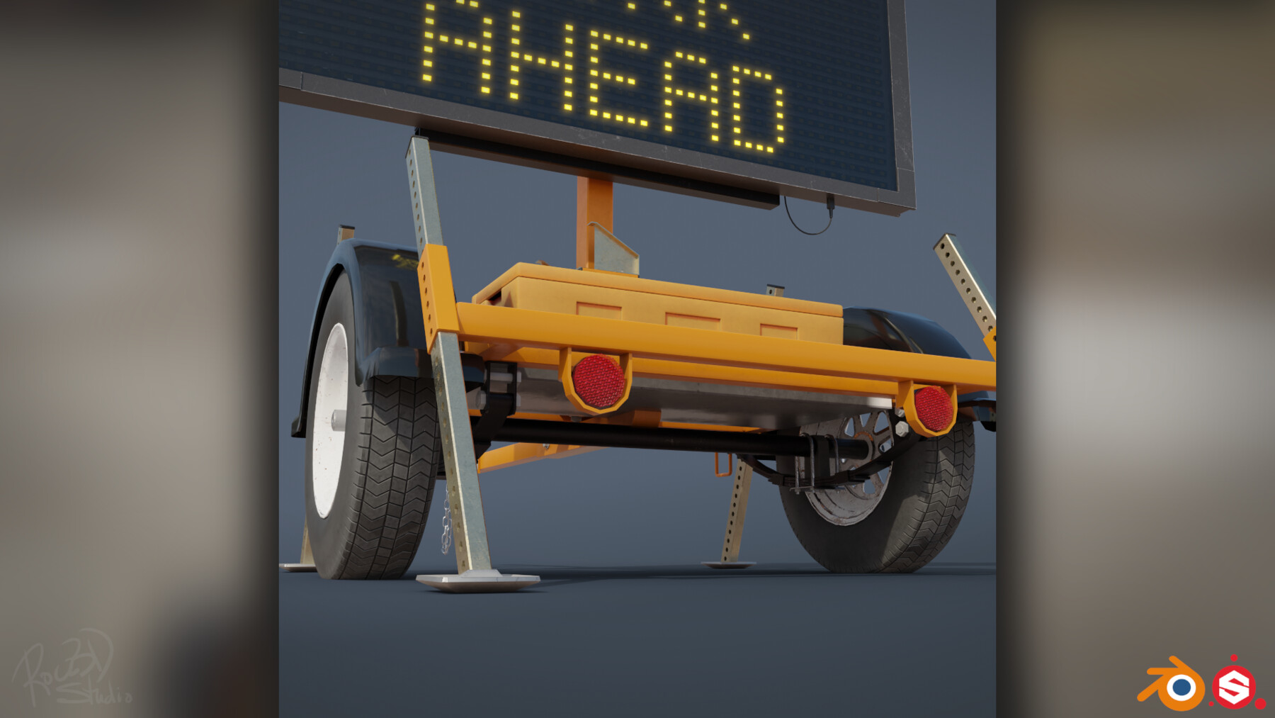 ArtStation - Traffic Message Signboard | Resources