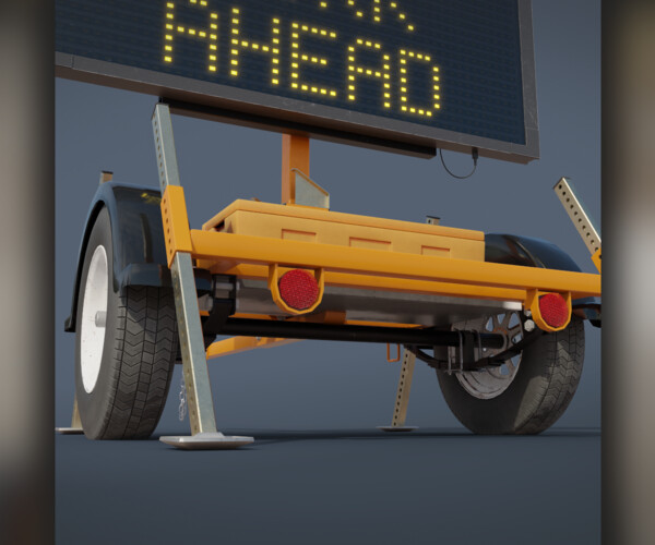 ArtStation - Traffic Message Signboard | Resources