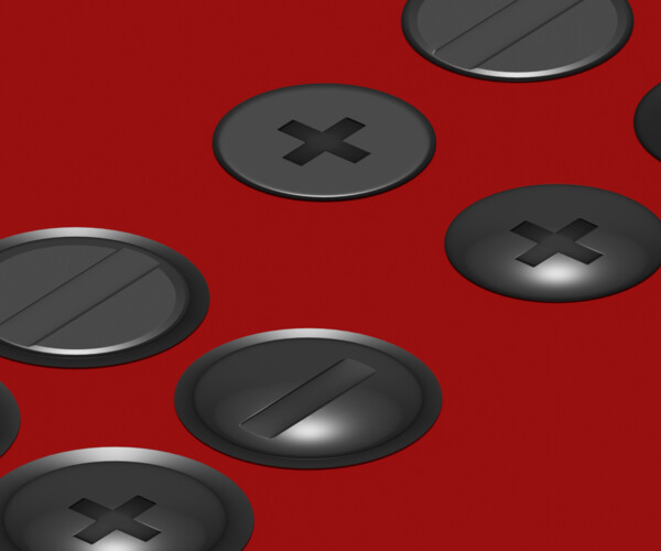 ArtStation - 4 Classic Screw Decals + .Blend file | Game Assets