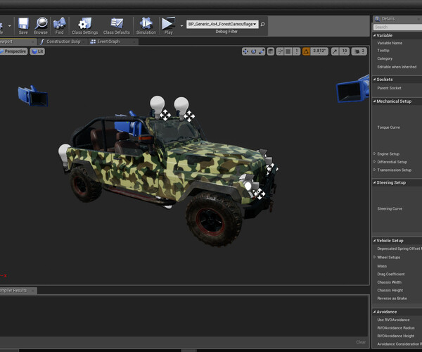 ArtStation - UE4 Rigged Vehicle Setup Driveable Animated SUV car | Game ...