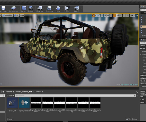 ArtStation - UE4 Rigged Vehicle Setup Driveable Animated SUV car | Game ...