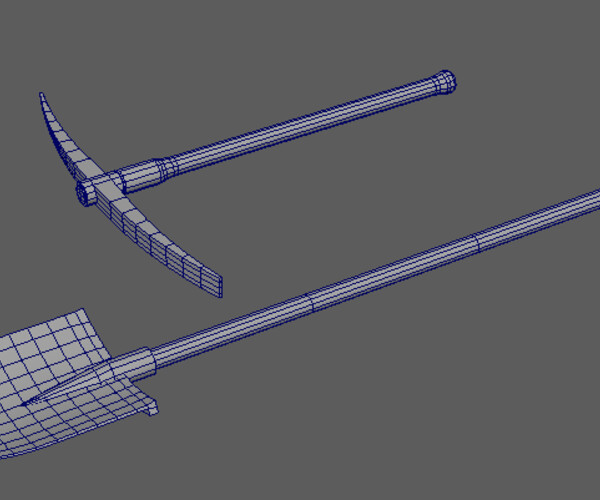 ArtStation - Old Shovel and Pick Axe - Western Props | Game Assets
