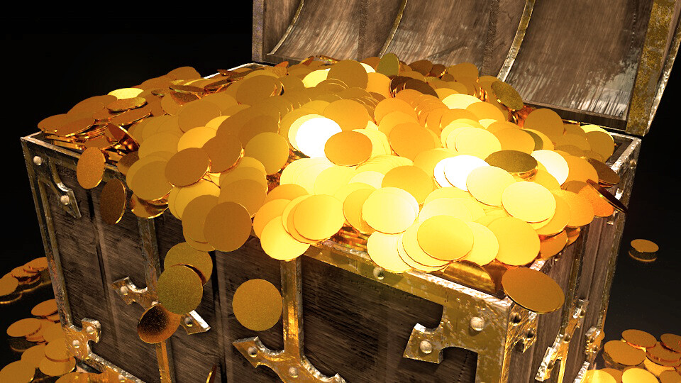 ArtStation - Animated Treasure Chest 3d Model 3D model | Game Assets