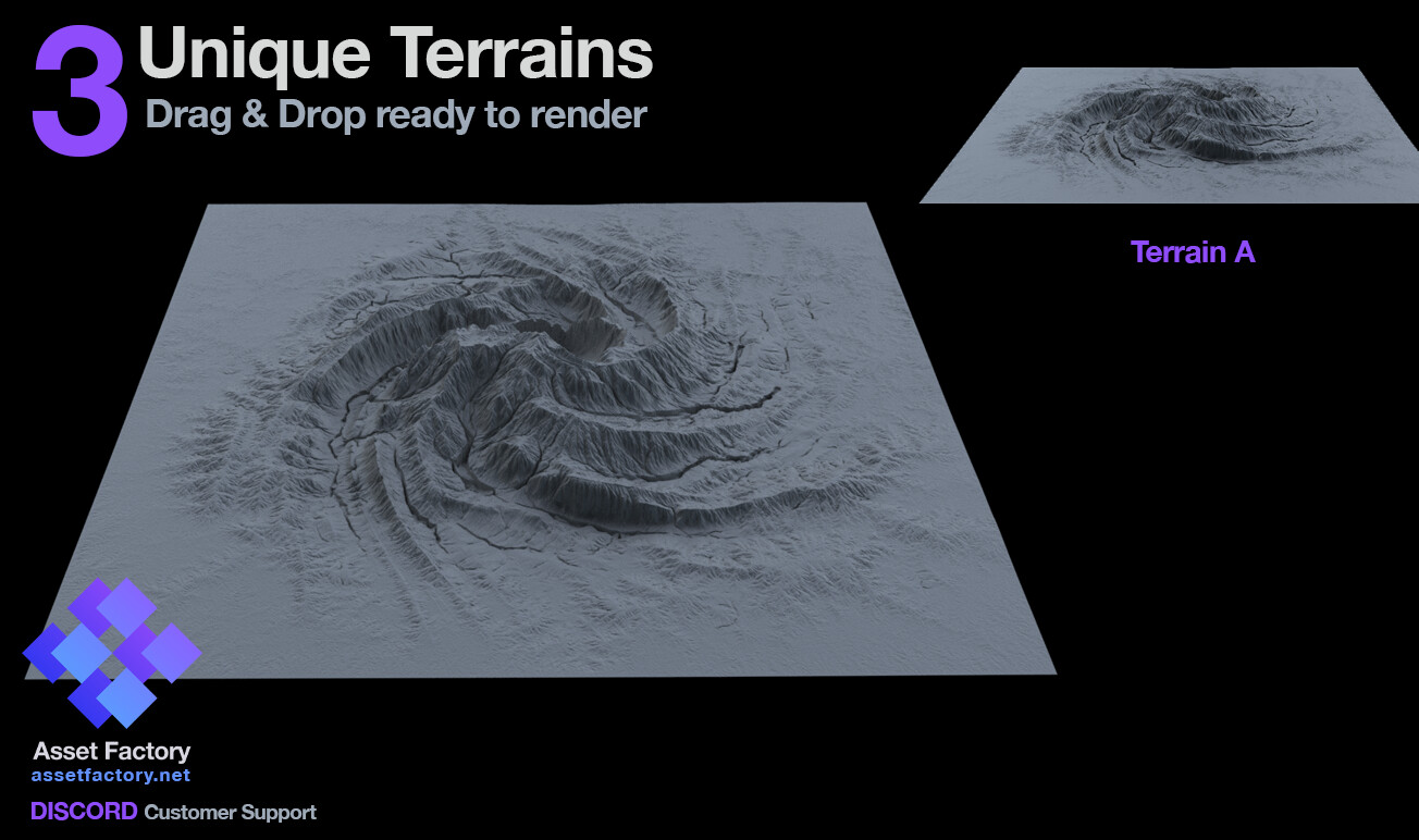 ArtStation - 3 Unique Terrains | Game Assets