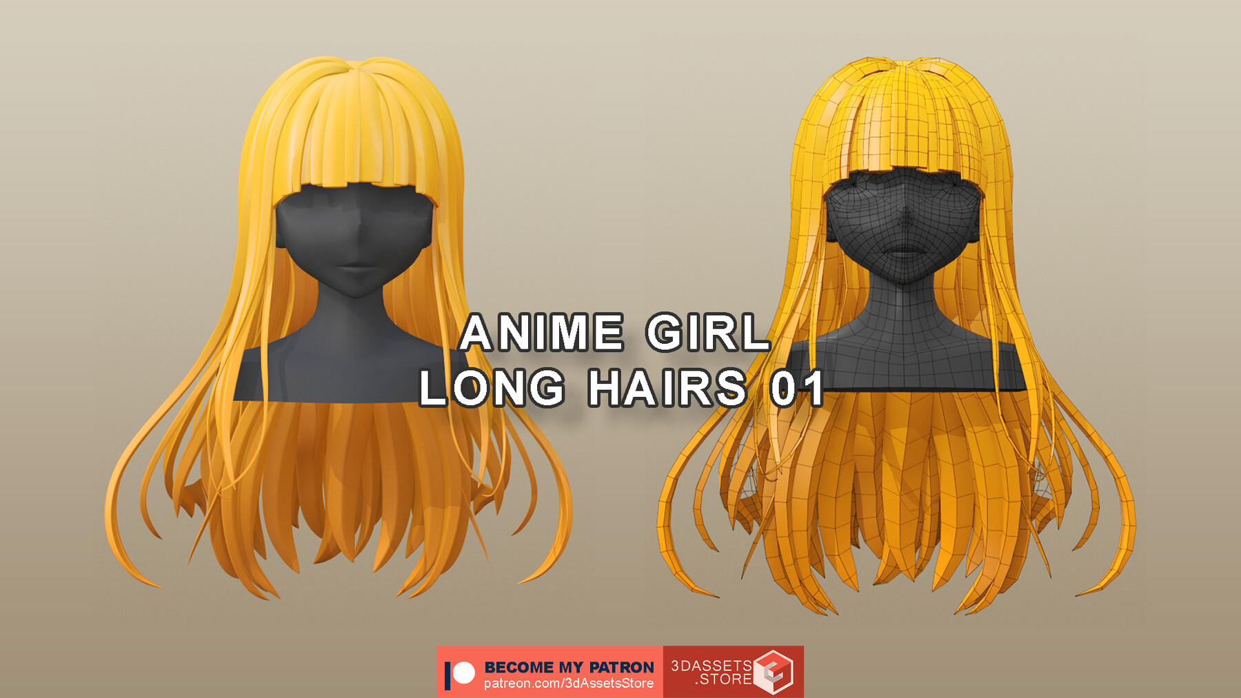 ArtStation - Character - 15 Anime Girl Long Hairs Collection | Resources