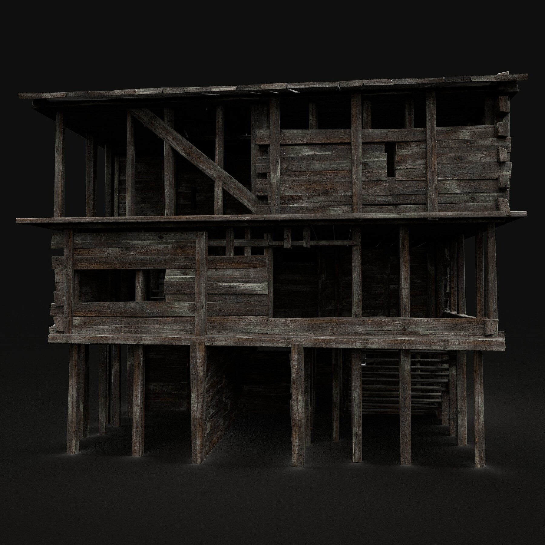 ArtStation - MEDIEVAL SCOUT TOWER WATCHTOWER VILLAGE GUARD WAREHOUSE ...