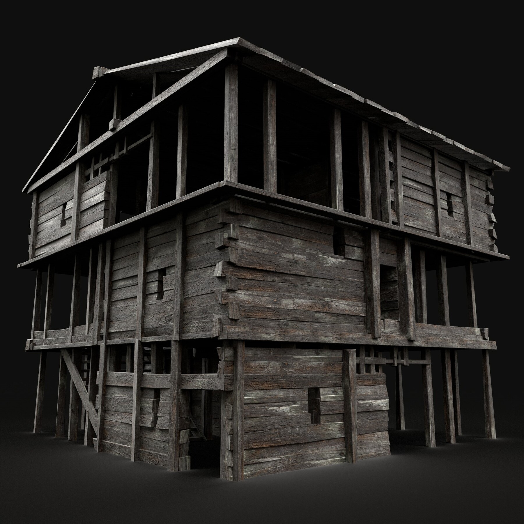 ArtStation - MEDIEVAL SCOUT TOWER WATCHTOWER VILLAGE GUARD WAREHOUSE ...