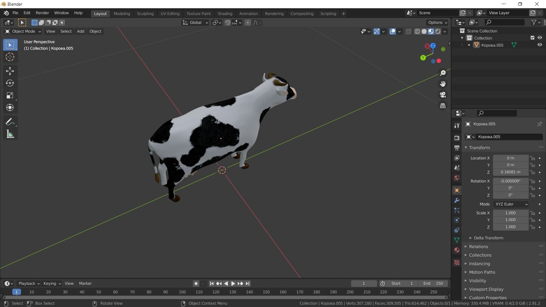 ArtStation - High - Poly Cow | Resources