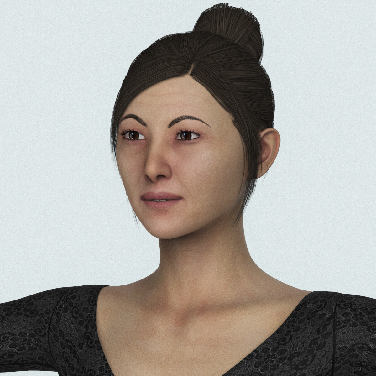 Artstation Realistic Beautiful Asian Girl Character 3d Model Resources 2555