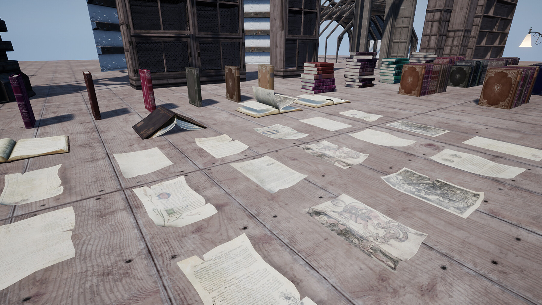 ArtStation - The "Bookworm Experiment" _ Library Scene [UE] | Game Assets