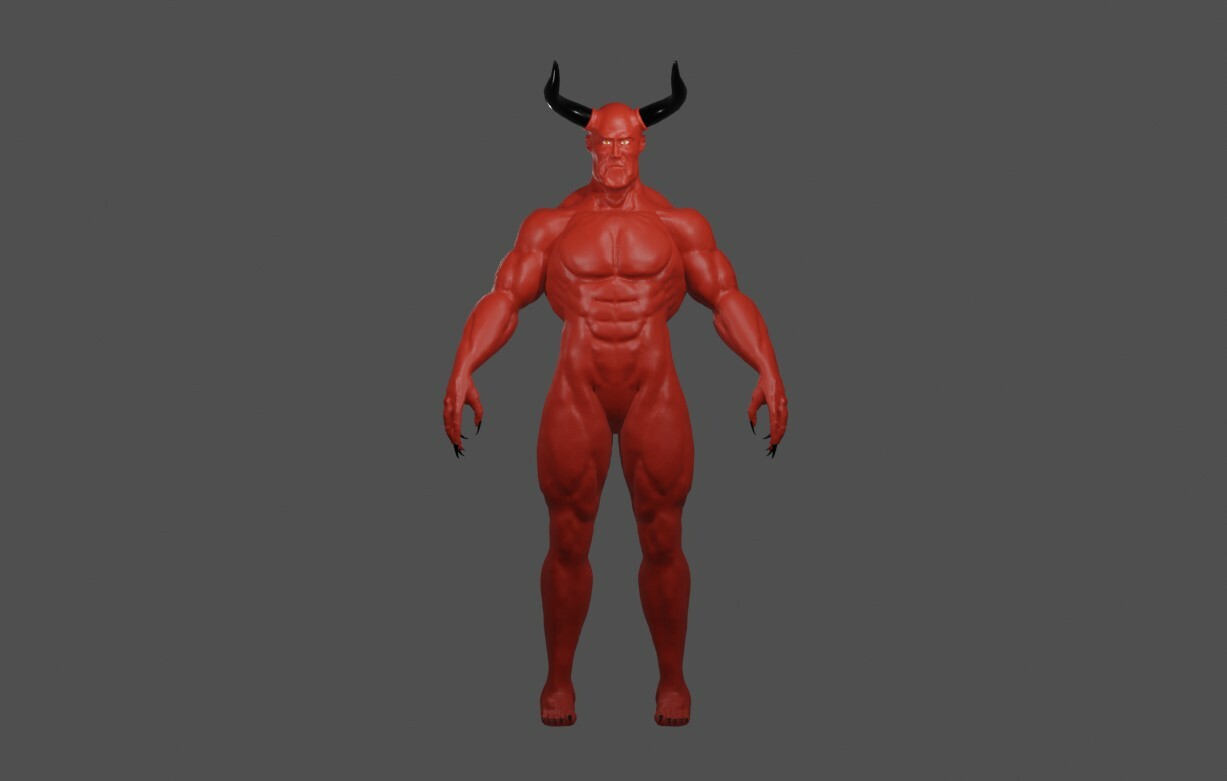 ArtStation - Devil Red - Diabo - Demon 3D model | Game Assets