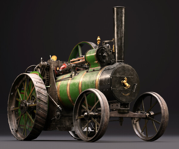 ArtStation - Steam Engine 3D Model with Textures & Arnold Shaders ...