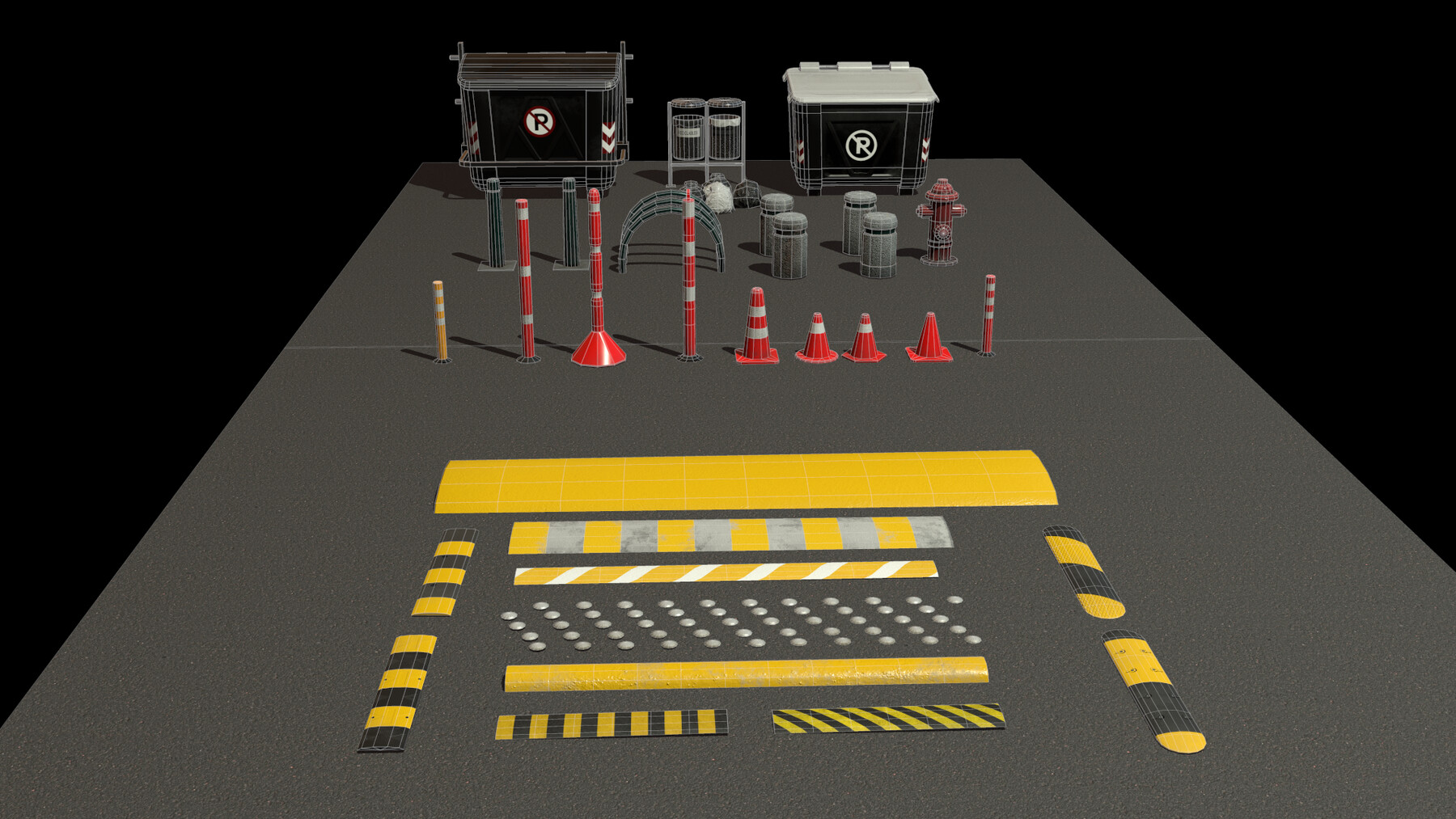 ArtStation - city props low poly realistic | Game Assets