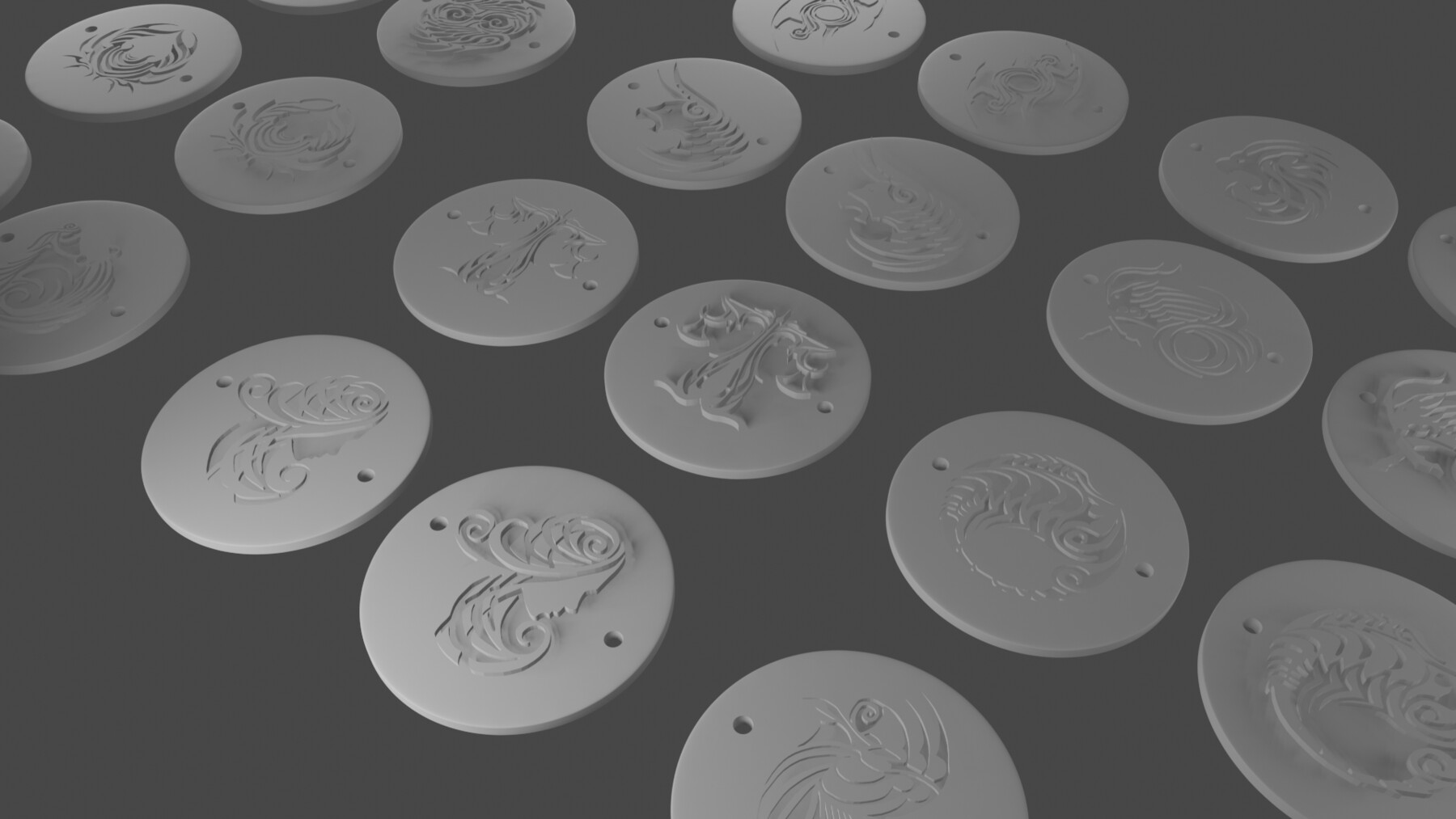 ArtStation - zodiac signs - printable medallions 3D print model | Resources