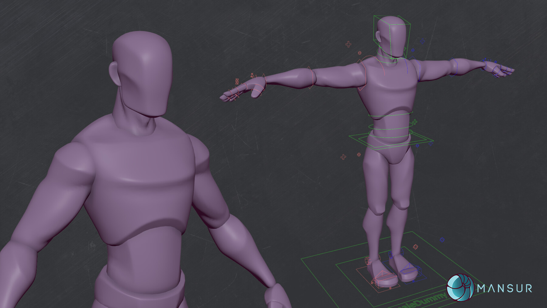 ArtStation - Stylized Male Dummy - Practice Rig | Resources