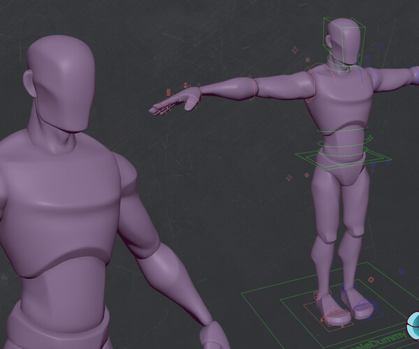 ArtStation - Stylized Male Dummy - Practice Rig | Resources