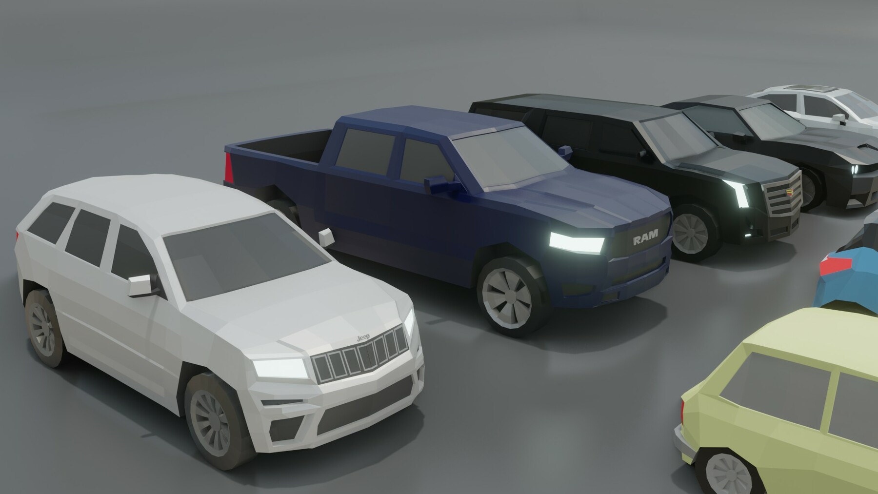 ArtStation - collection of 9 low poly cars | Resources