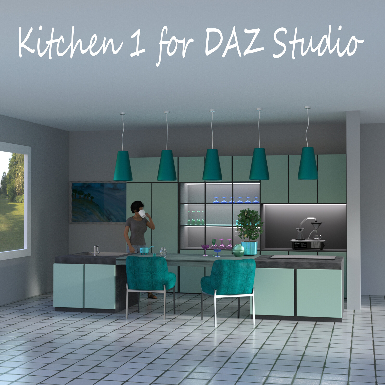 ArtStation - Kitchen 1 for DAZ Studio | Resources