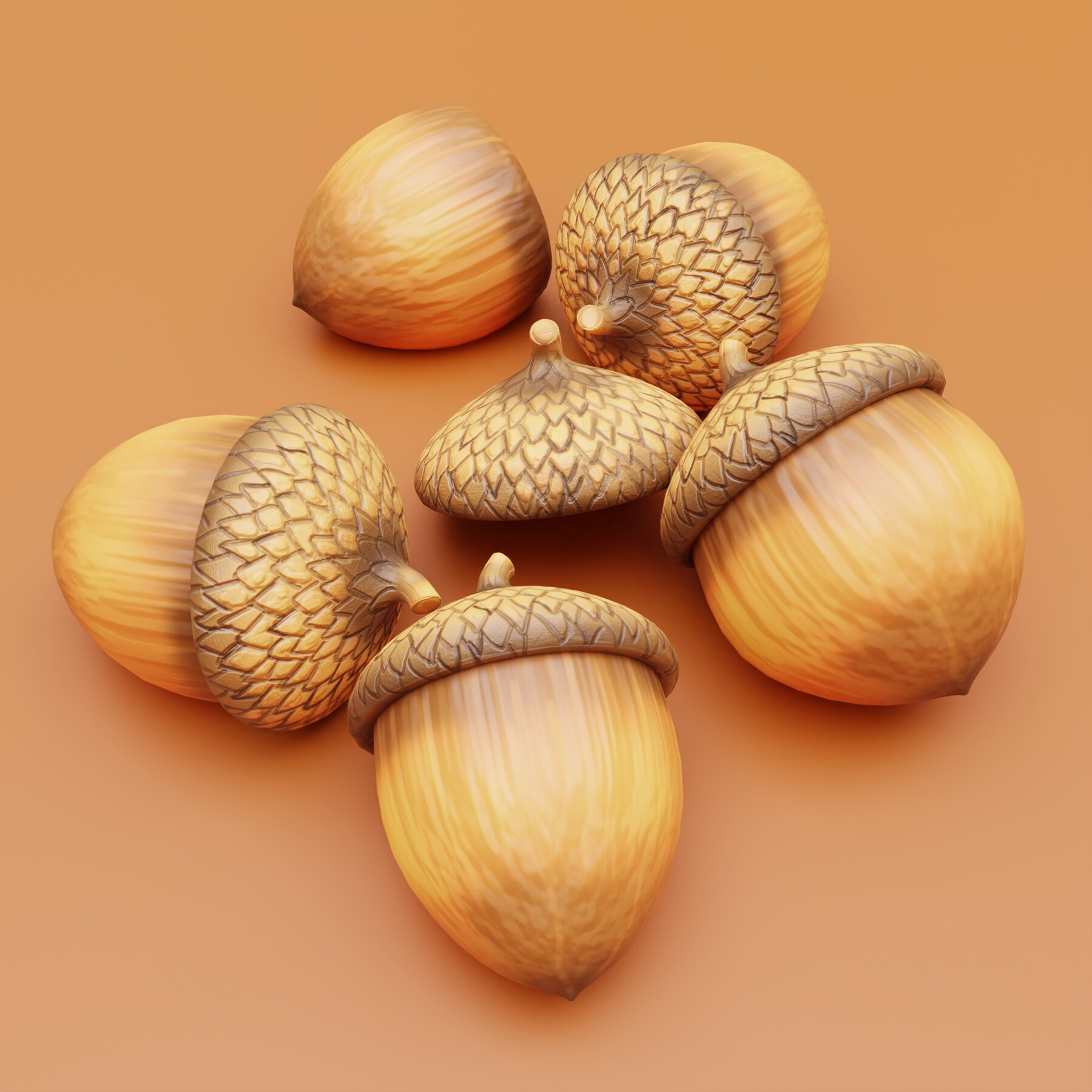 ArtStation - Stylized Acorns (Blender Tutorial) | Tutorials