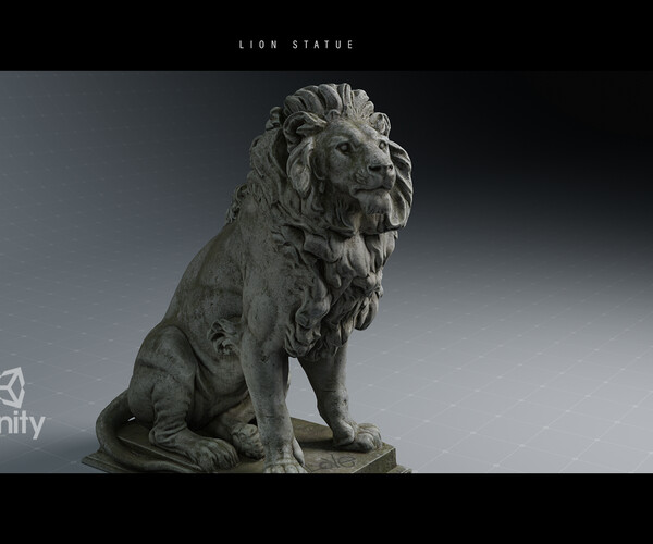 ArtStation - Lion Statue PBR 4K | Game Assets