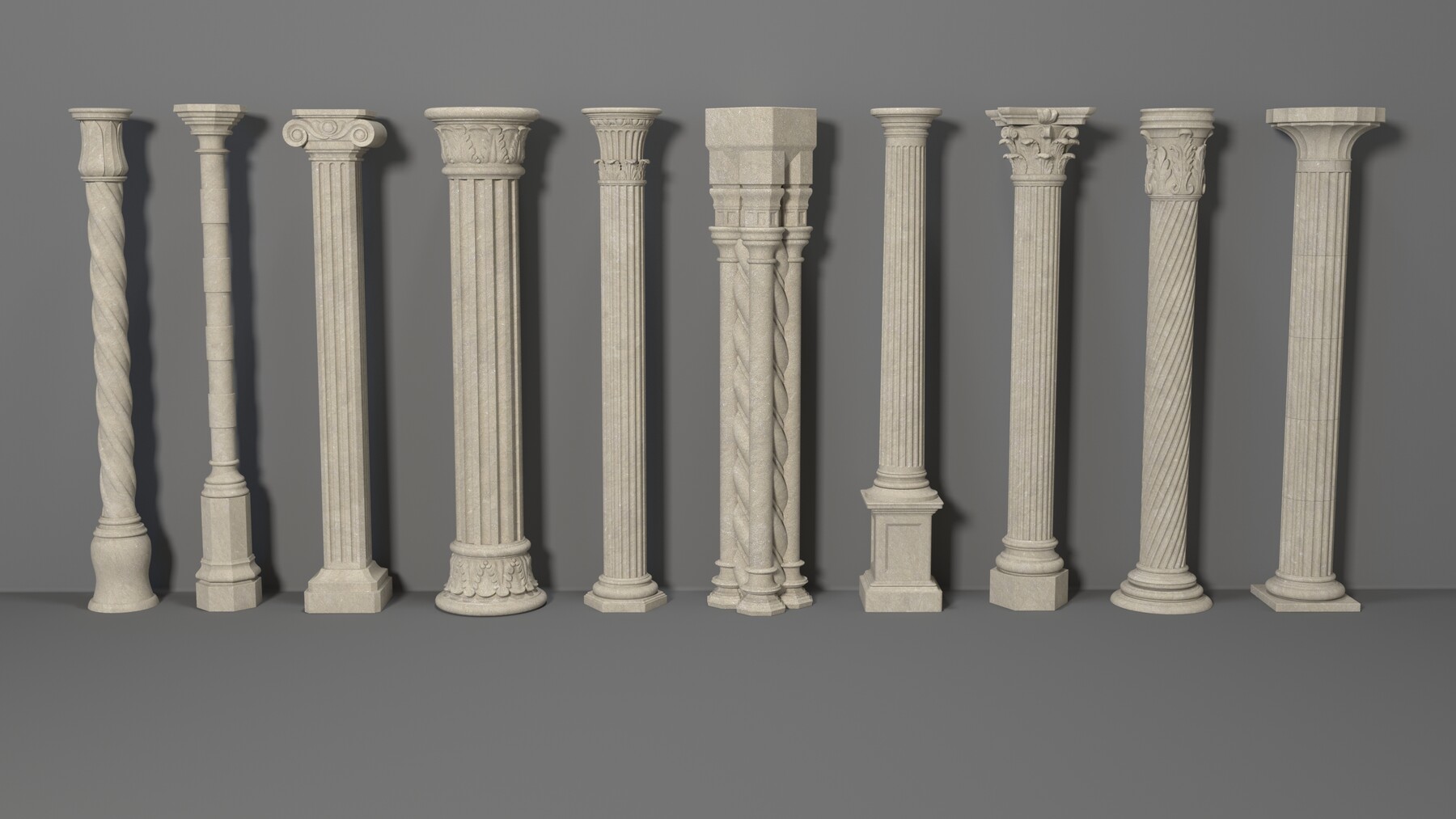 ArtStation - Columns Collection -1 - 10 pieces | Resources